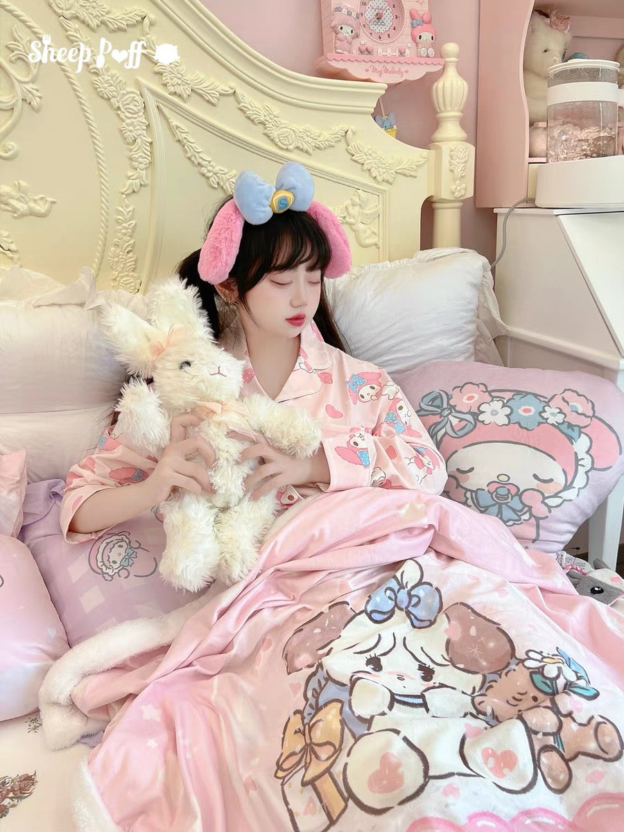 mikko X sheep puff fleece blanket | EverythingCuteClub