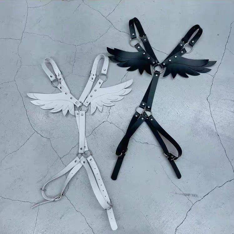 pu leather Angel strap harajuku fashion | EverythingCuteClub