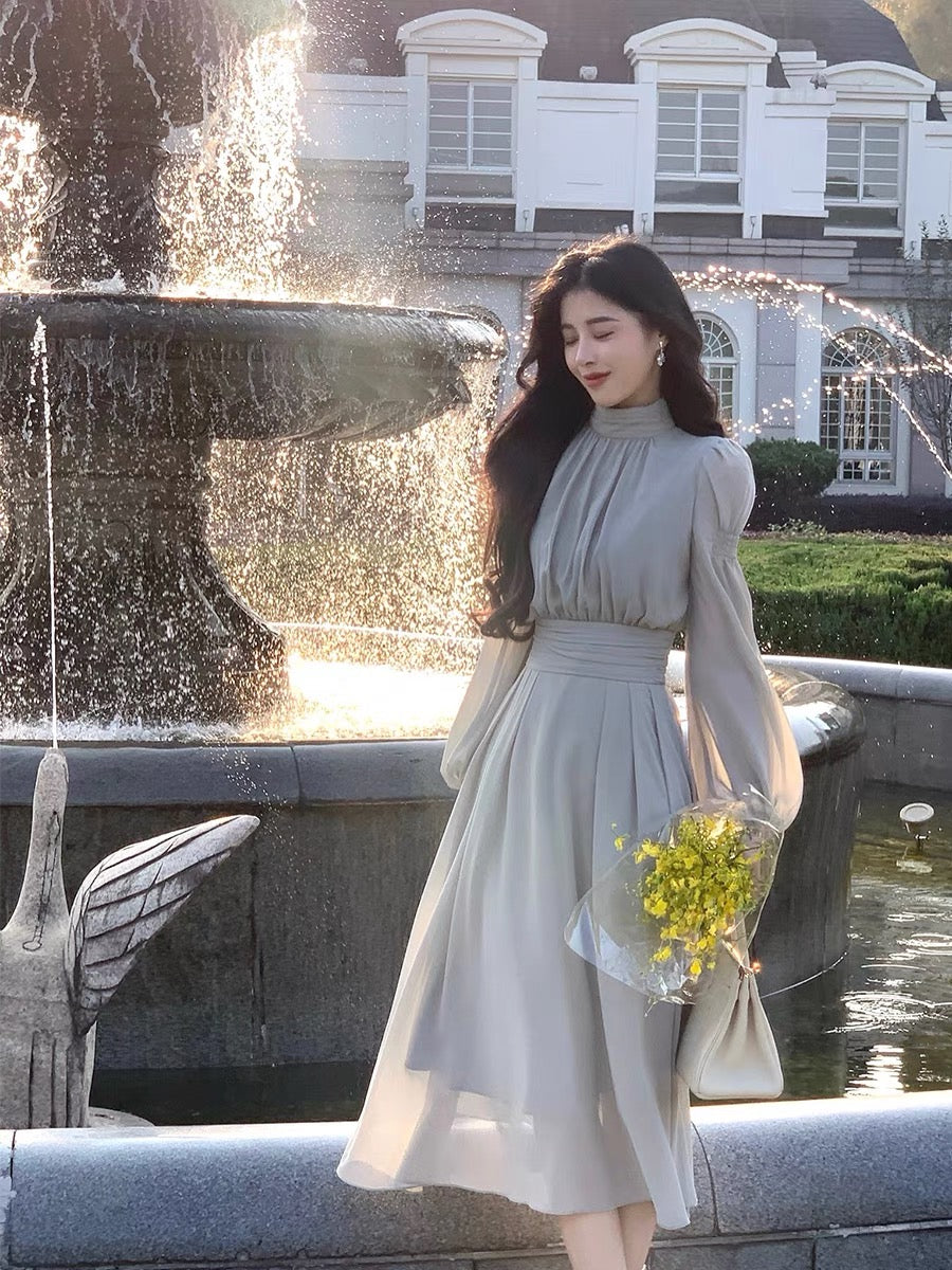 K-drama High collar dress | EverythingCuteClub